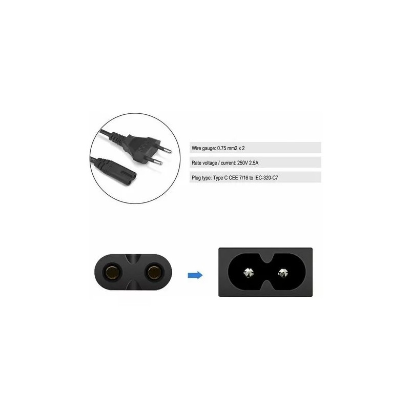 Cable de Poder Tipo 8 | Conexión Segura y Versátil para Dispositivos ...